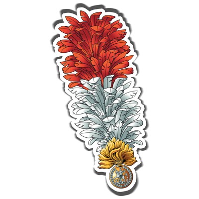 THE ROYAL REGIMENT OF FUSILIERS HACKLE STICKER - BRITISH ARMY - RRF ...