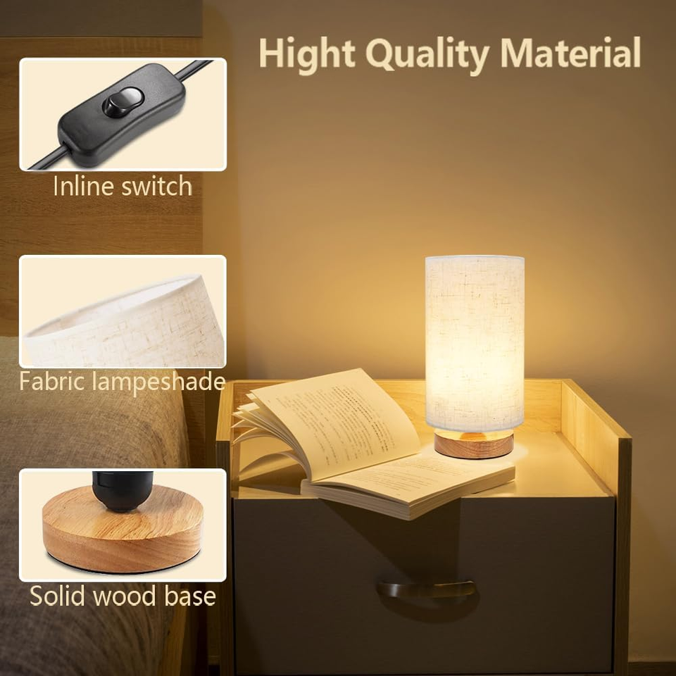 Table Lamp for Bedroom - Small beside Touch Lamps for Night Stands Home ...