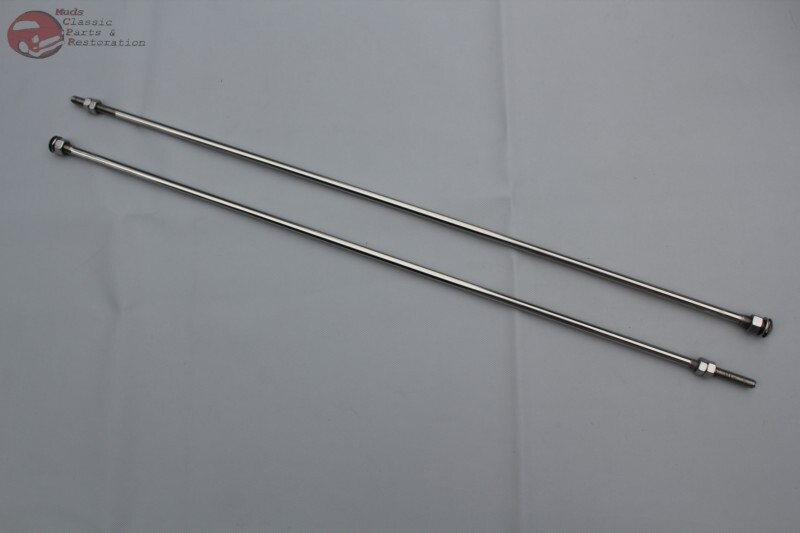 28-31 Ford Model A Stainless Radiator Support Rod Set 1 Pair w Washers ...