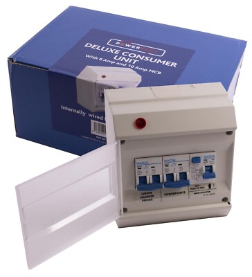 Deluxe Caravan Mains Fuse Box RCD Consumer Unit - Caravan / Motorhome ...