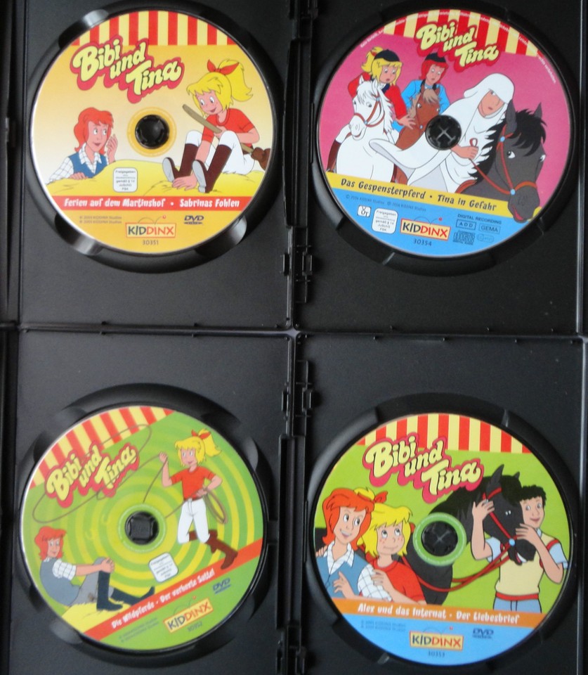 Bibi & Tina - 4 DVD 8 Filme 240 Min. Liebesbrief + Tina in Gefahr ...