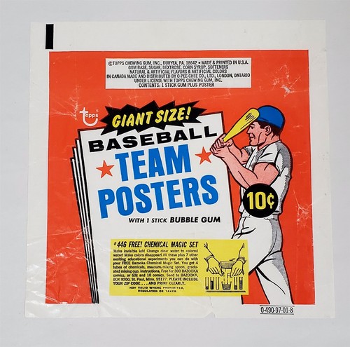 C-617 VINTAGE 1969 TOPPS GIANT SIZE BASEBALL TEAM POSTERS WRAPPER! | eBay