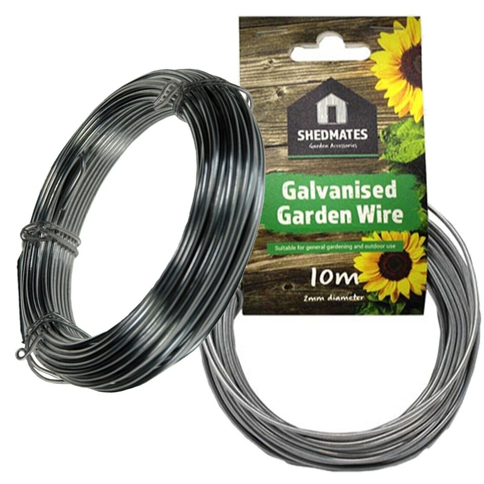 Heavy Duty Fence Wire 10 Metres Galvanised 2mm Garden Tying Fixing ...