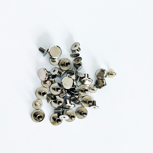 20pcs Solid Brass Chicago Screws Round Head Button Stud Slotted Screws ...