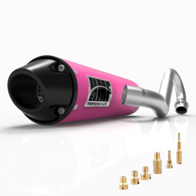 HMF Yamaha YFZ 450 Full Exhaust Pink w/Blk Euro + Jets (12-13) | eBay