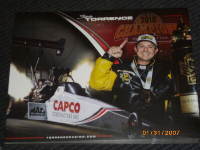 2019 STEVE TORRENCE CAPCO CONTRACTORS INC. TOP FUEL NHRA POSTCARD | eBay