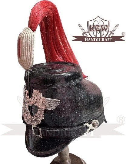 Medieval German Police Officer Shako Helmet Head wear Majors Hat Helmet ...