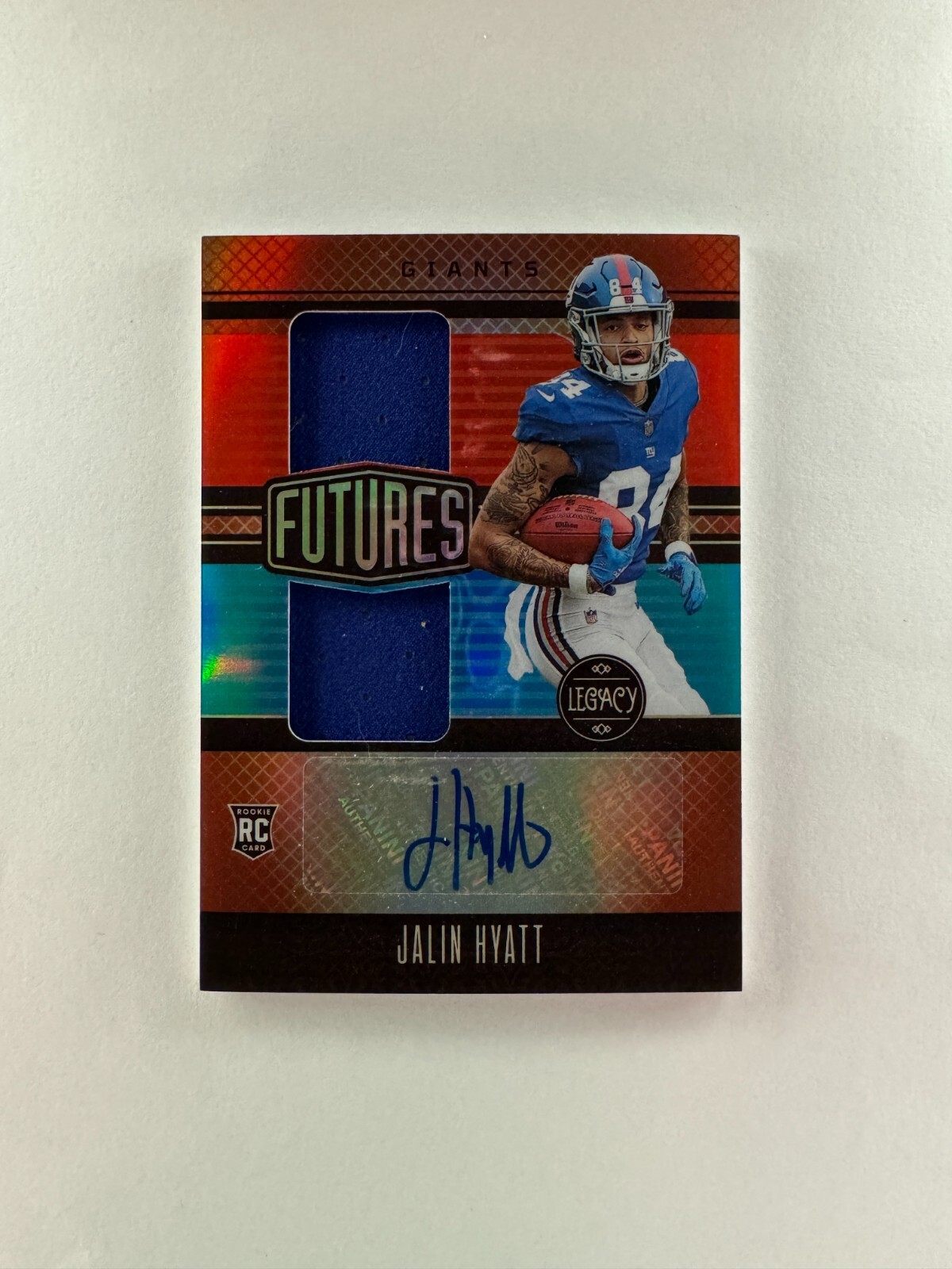 Jaylin Hyatt 2023 Panini Legacy Futures Dual Patch Auto Ruby /100 ...