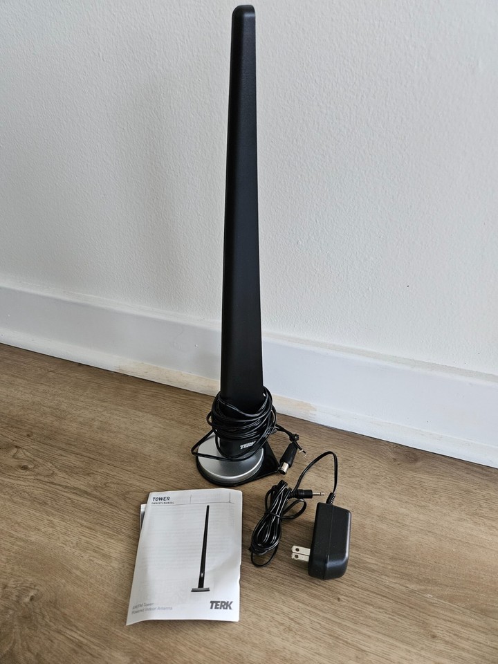 TERK Tower Amplified AM/FM Stereo Indoor Antenna, briefly used, in-box ...