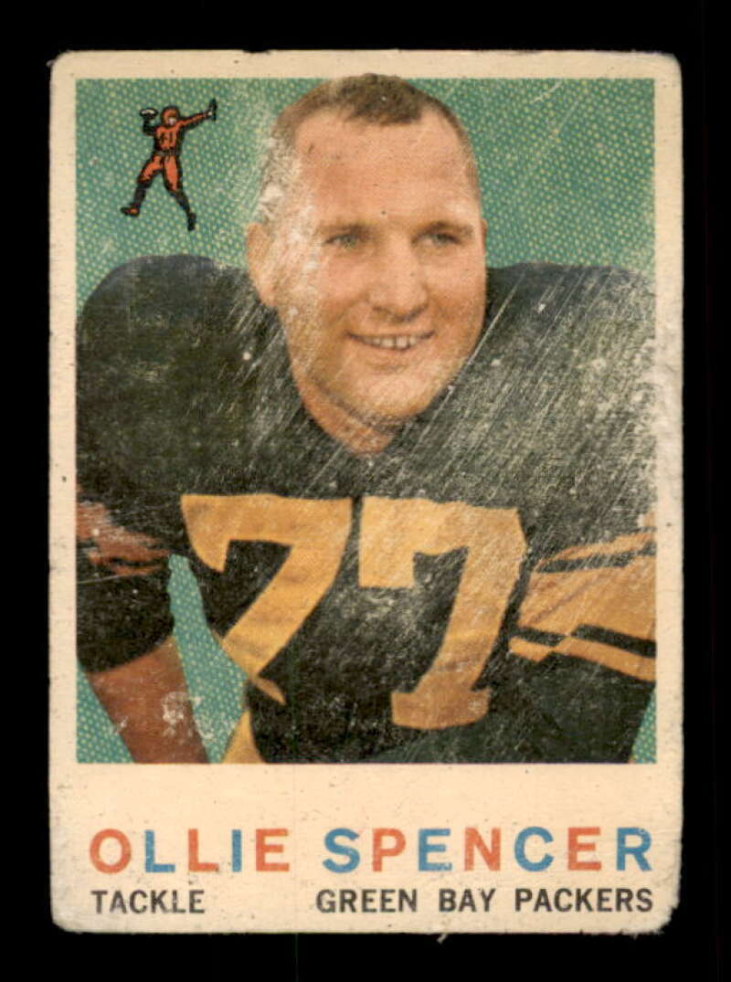 1959 Topps #129 Ollie Spencer POOR RC Rookie Packers 550363 | eBay