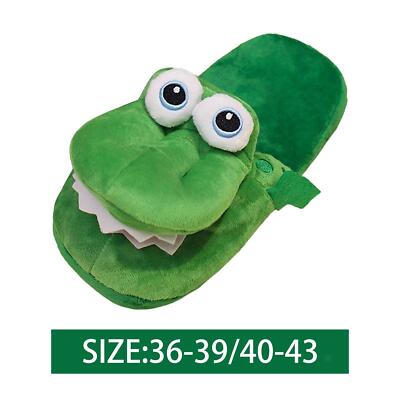 Crocodile Cotton Slippers Home Cotton Shoes Soft with Moving Mouth for ...
