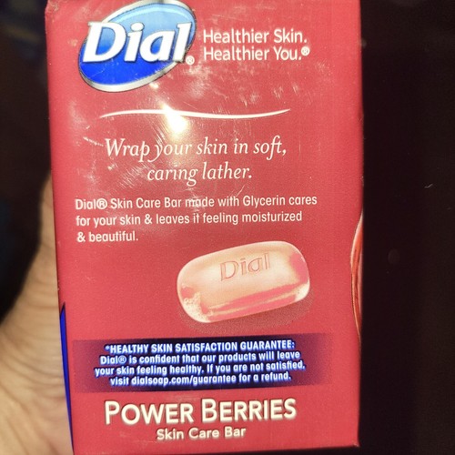 Dial POWER BERRIES 3 Bars Of Soap 4 Oz Glycerin Antioxidant ...