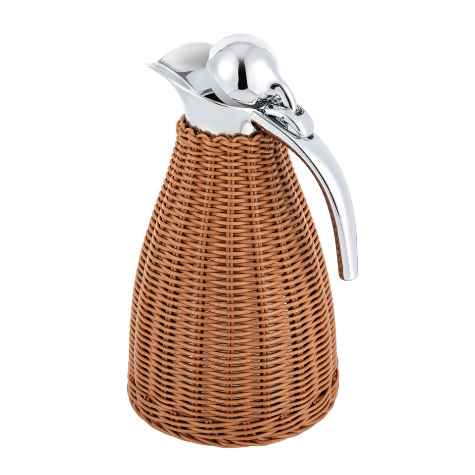 1.5L Stainless Steel Round Coffee Thermal Jug Double Walled Vacuum ...