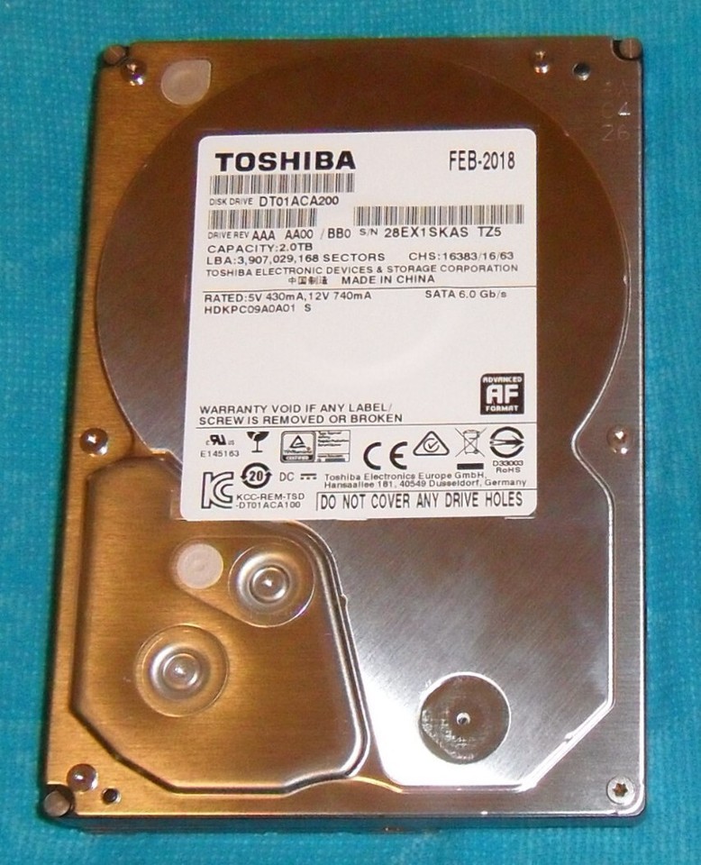 HOLIDAY SPECIAL: 14TB - Toshiba 1x 2TB & 3x 4TB, 7200 RPM, Hard Drives ...