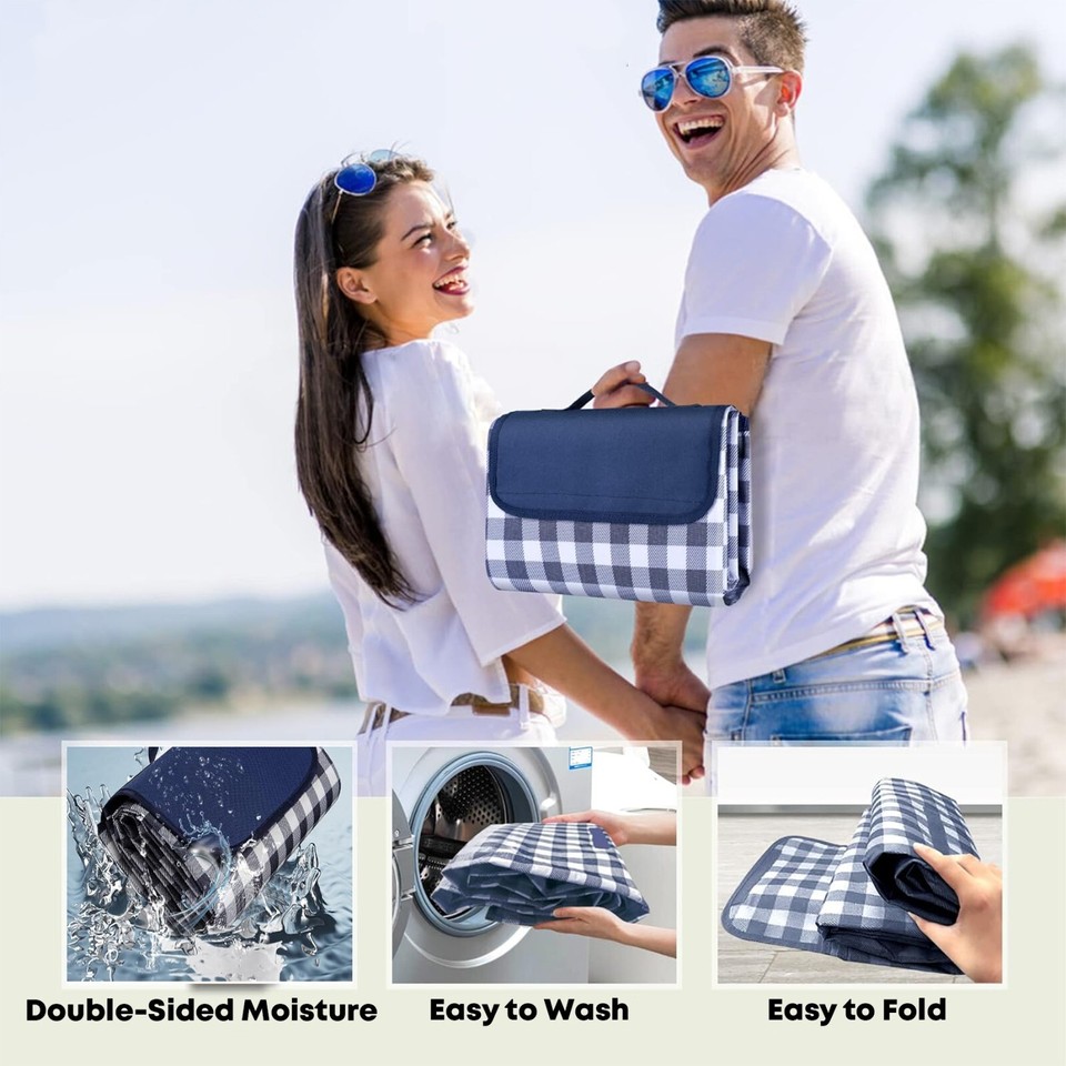 Picnic Blanket Outdoor Mat Beach Camping Travel Rug Water Sand Proof ...