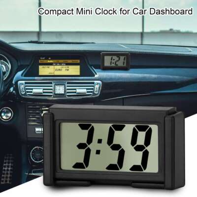 Car Auto Digital Clock Mini LCD Auto Dashboard Table Desk Watch Month ...