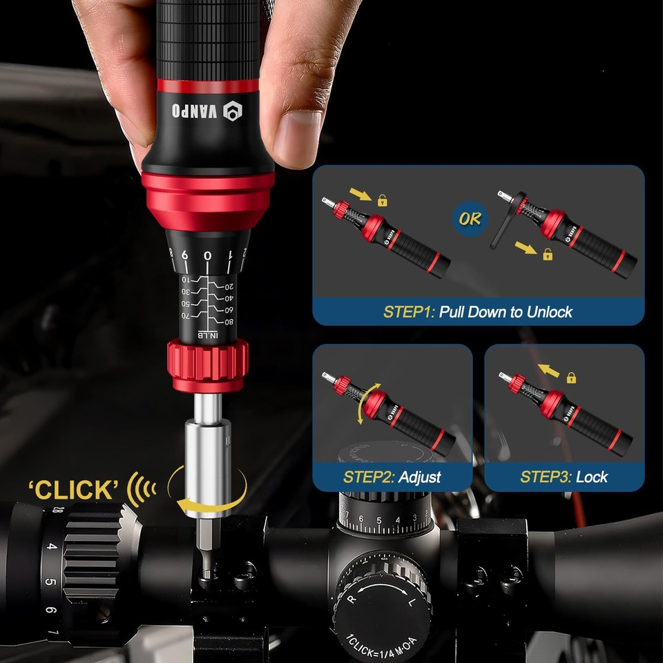 Drive Torque Wrench Screwdriver Set Gunsmith Gun Instrument Tool ...