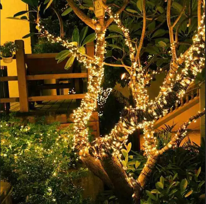100-1000 LED Fairy Light Outdoor Indoor Garden Party Wedding Decor Wall ...