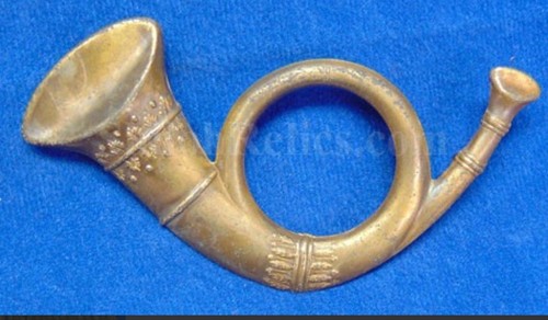 Excellent Original Civil War Hunting Horn Style Infantry Hat Insignia ...