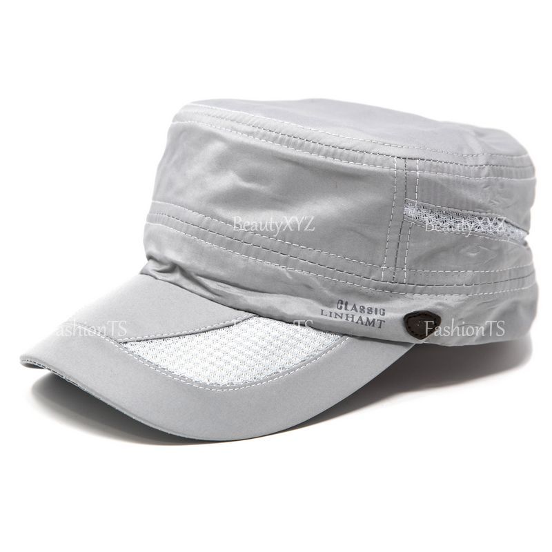 Men's Classic Summer Army Hat Military Cadet Patrol Style Brim Spring ...