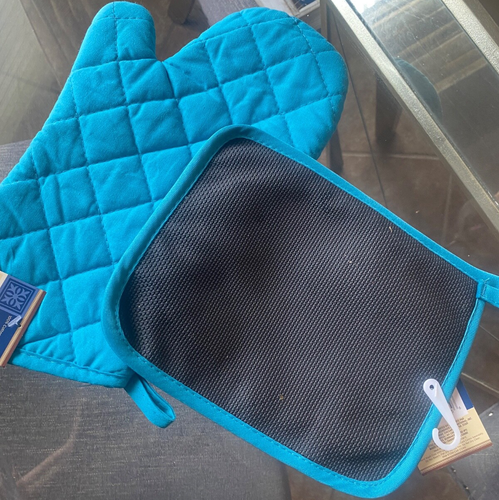 2 PACK MINI MITT 100% COTTON GRIP AQUA BLUE -NEW | eBay