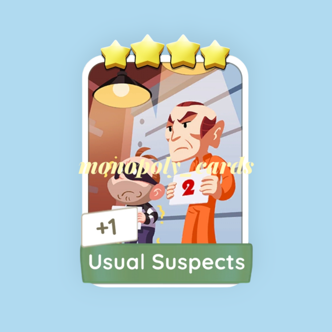 Monopoly Go! Usual Suspects 4⭐️ Card / Sticker | eBay