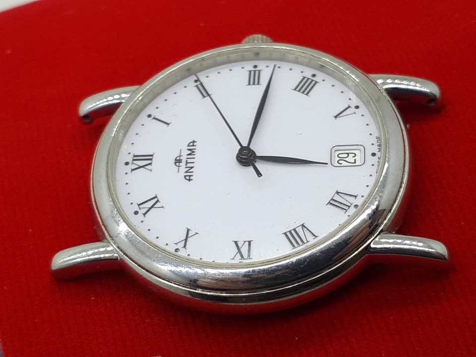 ANTIMA ETA 2892 A2 AUTOMATIC DATE STAINLESS S WATCH SWISS RARE WORKING ...