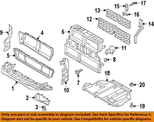 Ford OEM 2019-2020 Transit Connect Radiator Support Inner Shield Left ...