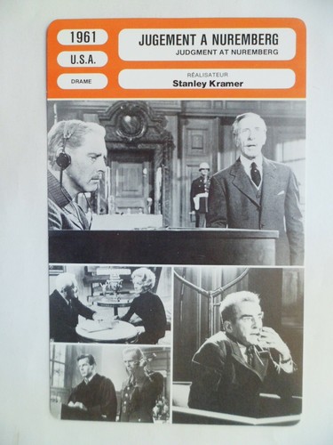 CARTE FICHE CINEMA 1961 JUGEMENT A NUREMBERG Spencer Tracy Burt ...