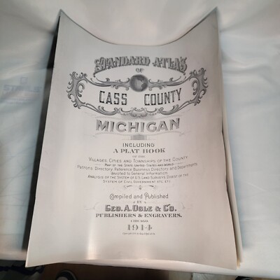 Standard ATLAS Of CASS COUNTY Michigan, Maps | eBay