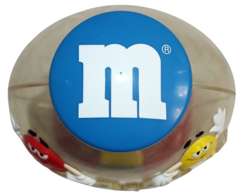 M&M's Pull Lever Candy Dispenser - Clear Globe with Red and Yellow ...