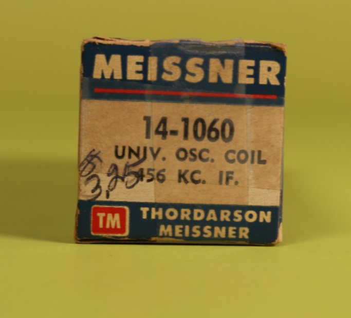 Meissner 14-1060 Adjustable Radio Universal Oscillator Coil NOS 456 KC ...