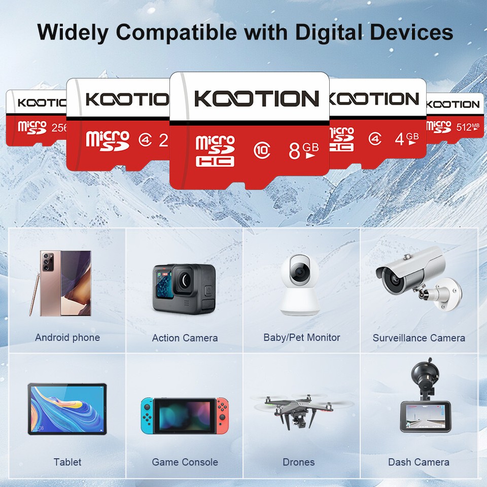 Kootion Micro SD Memory Card 32GB 64GB 128GB 256G 512G SD Card For PC ...