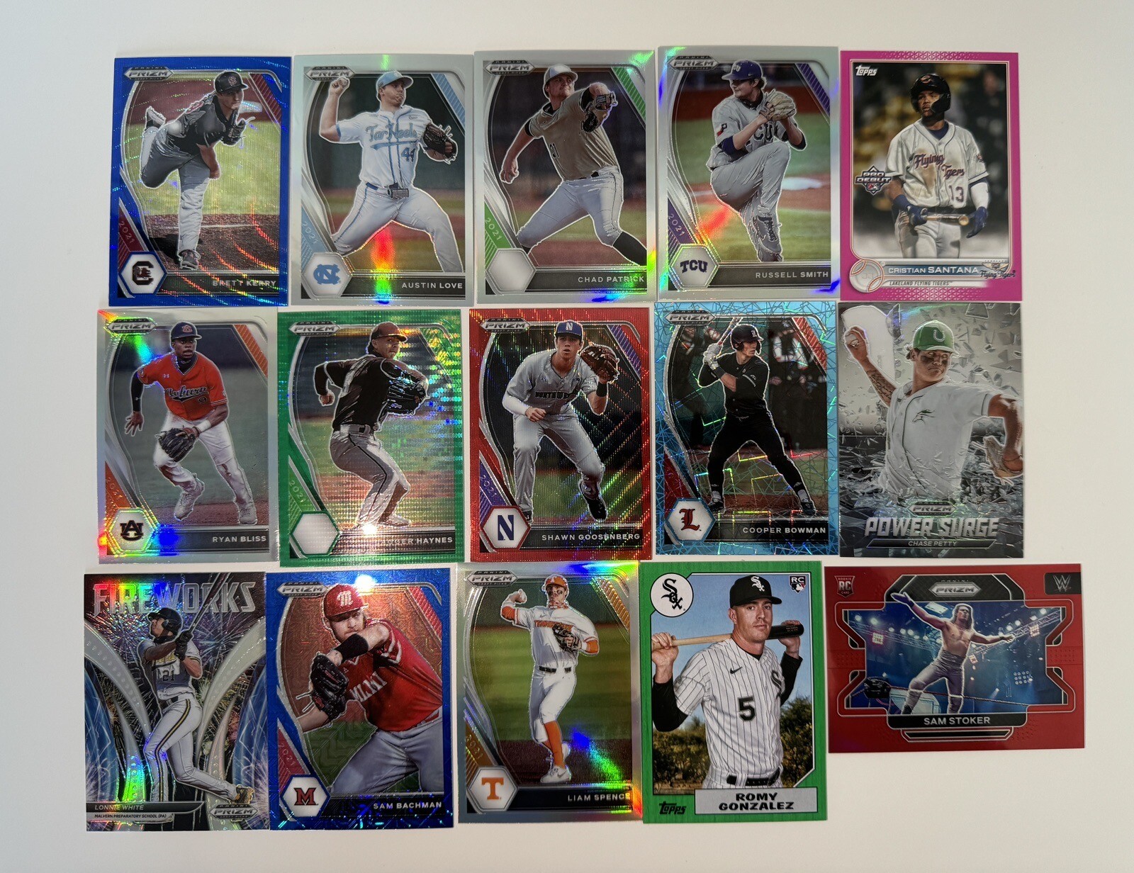 Lot Of 15 Panini Prizm College Baseball Draft Picks 2021 Color ...