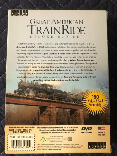 Travel Adventure Nature: Great American Train Ride (DVD, 2008) for sale ...
