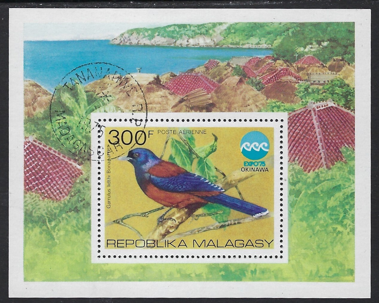 Nice Airmail Souvenir Sheet from Malagasay Expo 75...........32R-95 ...