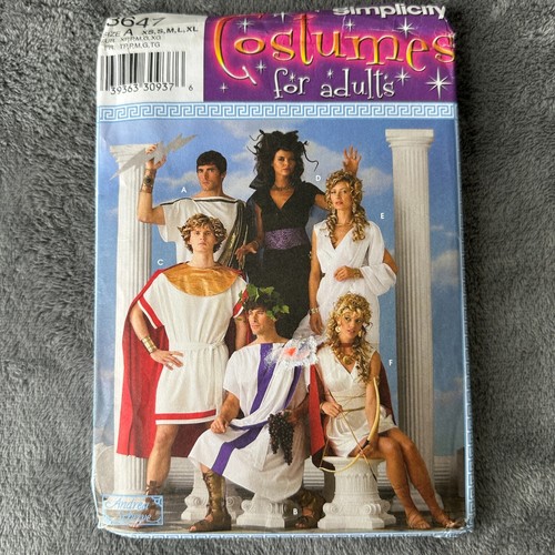 Simplicity Pattern 3647 Sz XS-XL Unisex Greek Roman Toga Costume ...