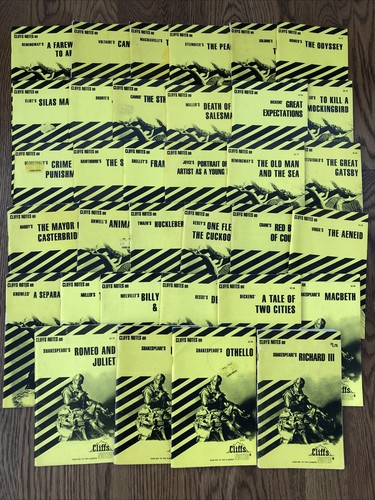 Lot 34 VTG Cliffs Notes Literature Study Guide Homeschool Shakespeare ...