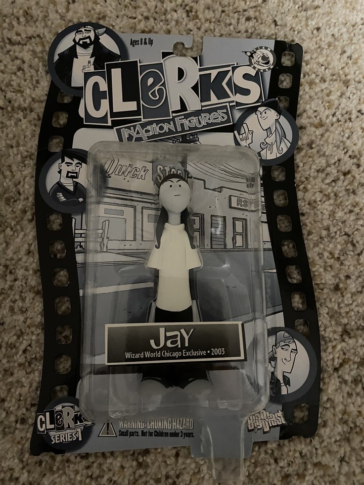 Clerks Inaction Figures-Jay,Silent Bob, Dante, Randal. Series 1. Black ...