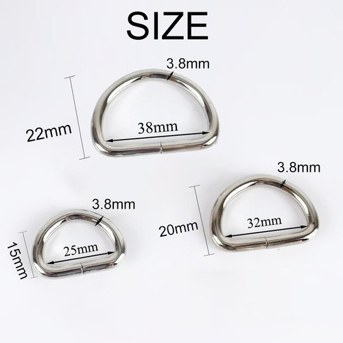 Metal D Ring Buckle Bag Strap Buckles DIY Luggage Hook Bag Hardware ...