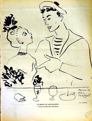 Original Old Antique Print Le Rire French Humor Magazine Romance Man ...