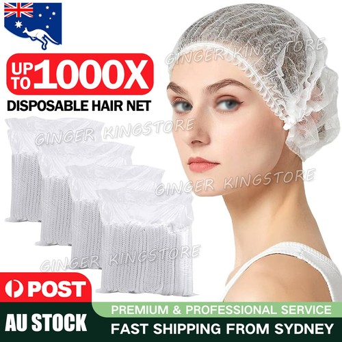 200-1000pcs Disposable Hair Nets Bouffant Dustproof Elastic Hair Cap ...