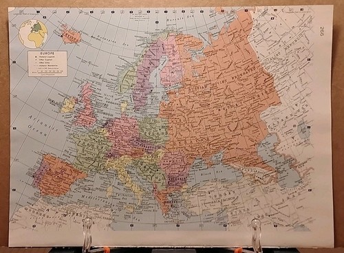 1961 Vintage EUROPE Authentic Old Atlas Map Life Pictorial Atlas of the ...