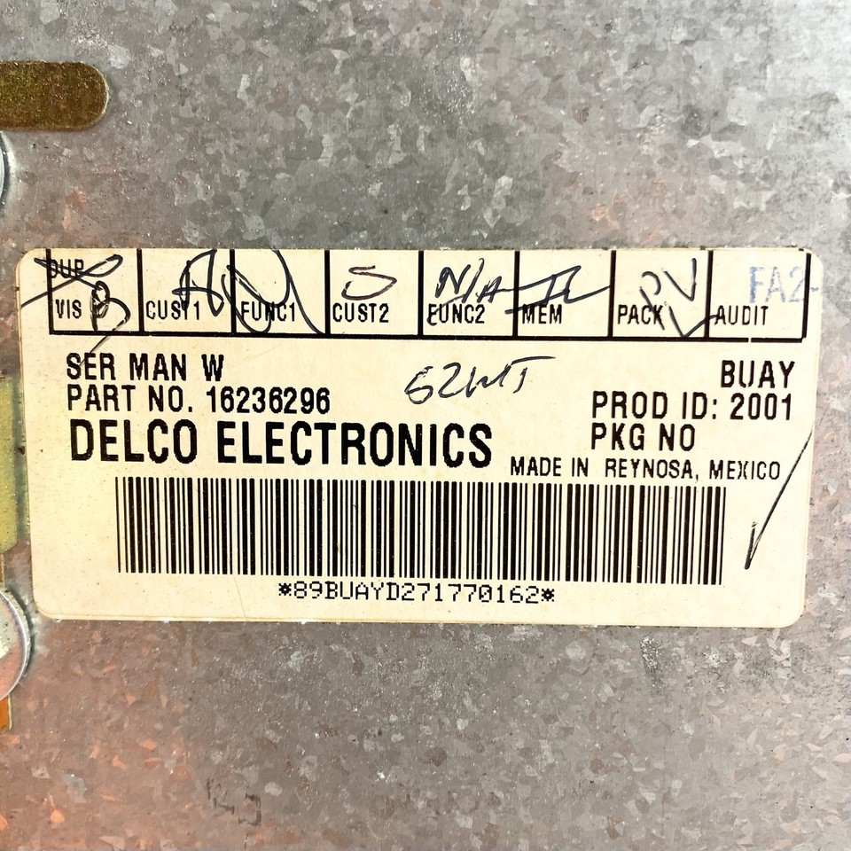 97-02 Cadillac Deville AM/FM Cassette Radio Delco Electronics OEM GM ...