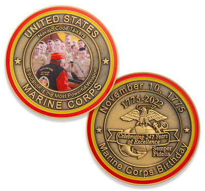 2022 United States Marine Corps Birthday Challenge Coin | eBay