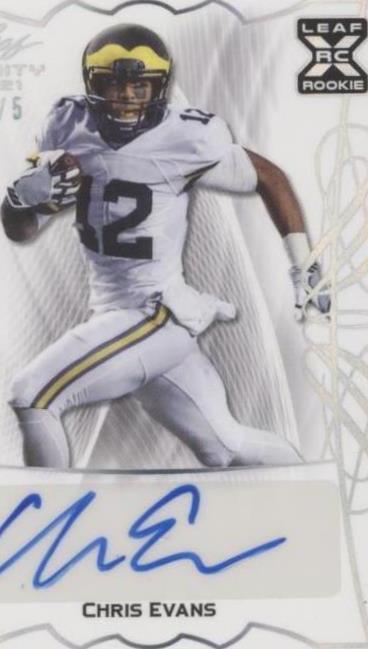 2021 Leaf Trinity - Chris Evans #BA-CE1 Silver Spectrum /5 (AU, RC) for ...