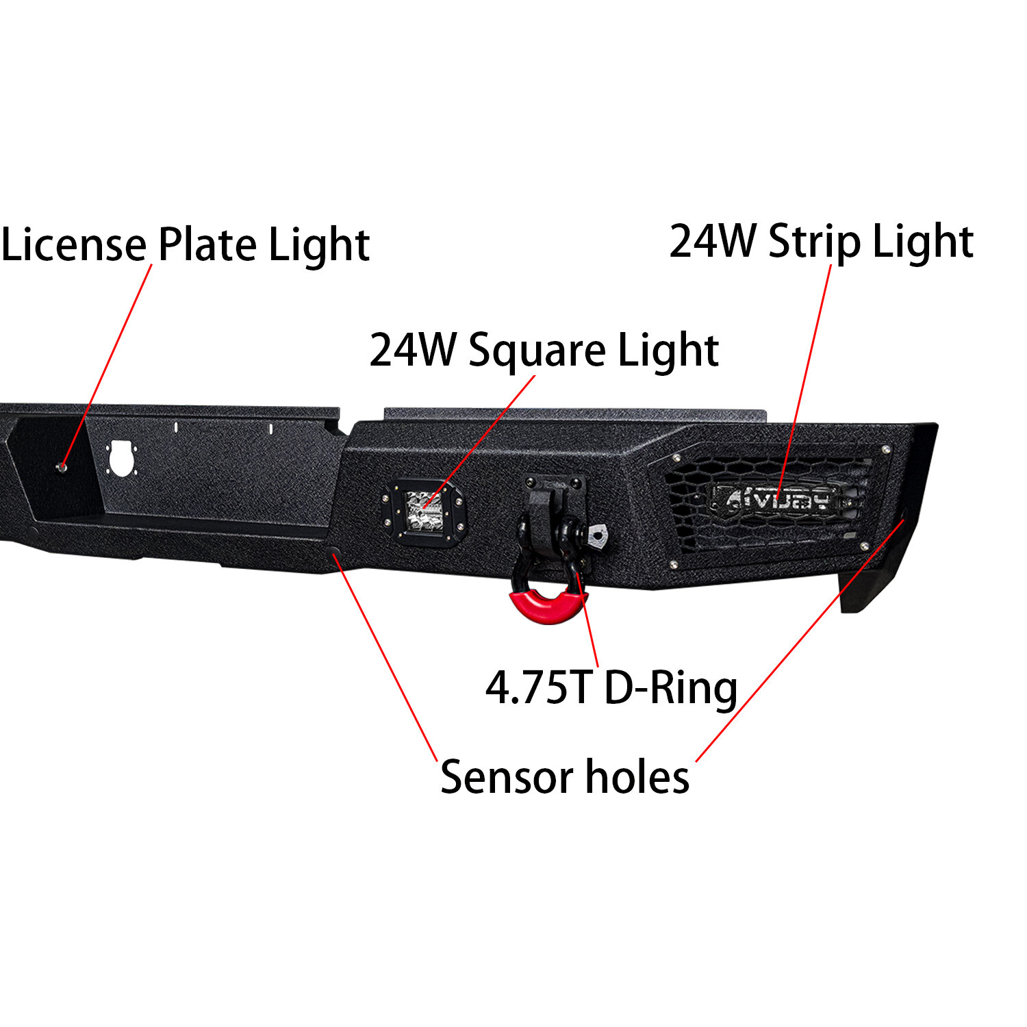 Vijay Steel Front/Rear Bumper W/D-Ring&Lights For 2003-2005 Dodge Ram ...