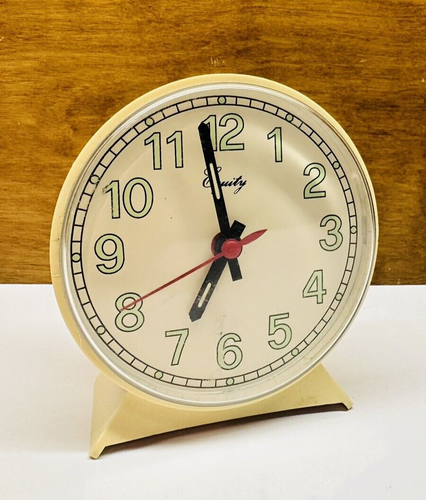 Vintage Equity Wind Up Plastic Bedside Alarm Clock | eBay