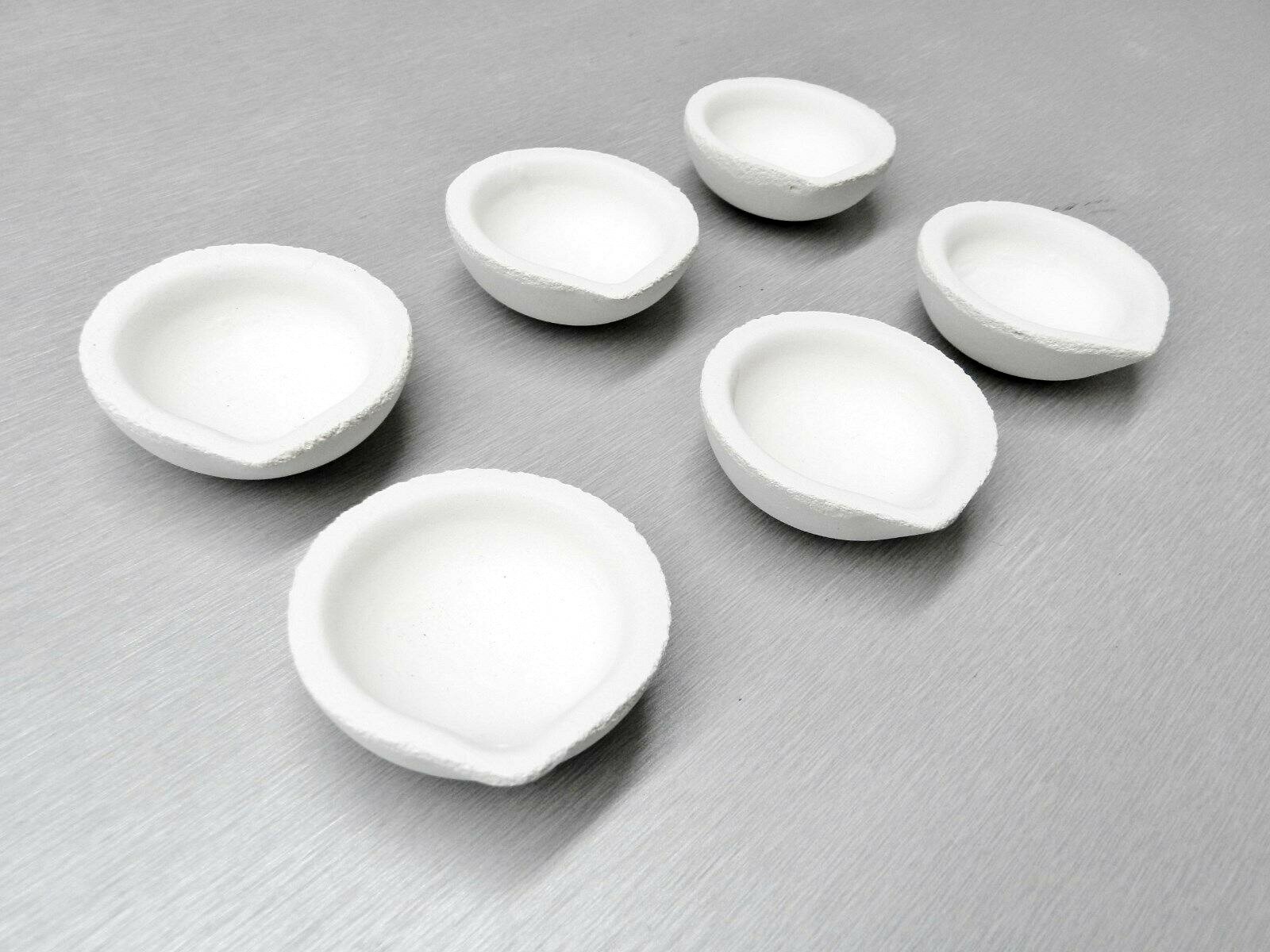 Melting Dish Crucibles Melt Silver & Gold 20 Dwt 2-1/4" Cup Dishes 6pcs ...