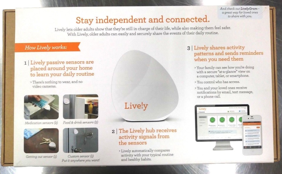 NEW Lively Sensor System Elderly Care Monitor --=-- Discontinued ...